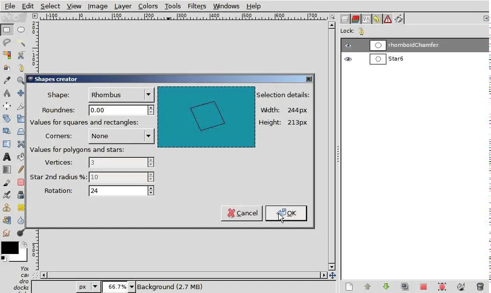 Path Shape Creator⸺在 GIMP 当中创建几何图形 - Dalieba 的发现 - 小众软件官方论坛